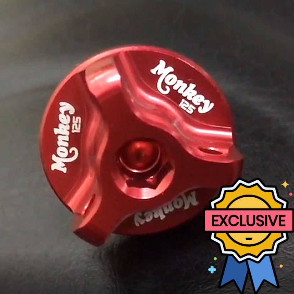 Honda Monkey 125 Engraved Red Oil Filler Cap | MC Motoparts