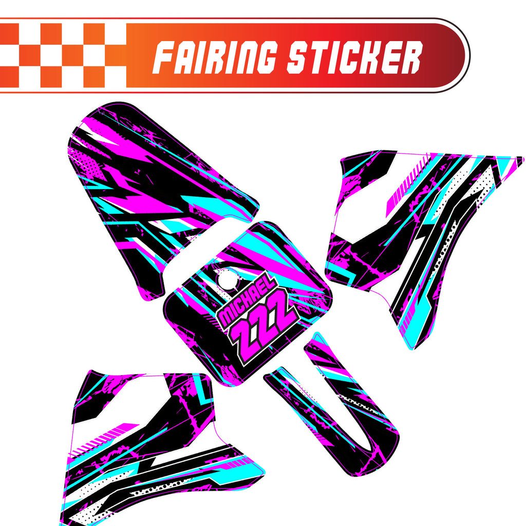 Graphic Kit Decals Fairing Sticker Custom Number For Razor MX350 MX400 ...