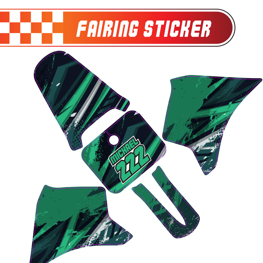Graphic Kit Decals Fairing Sticker Custom Number For Razor MX350 MX400 ...