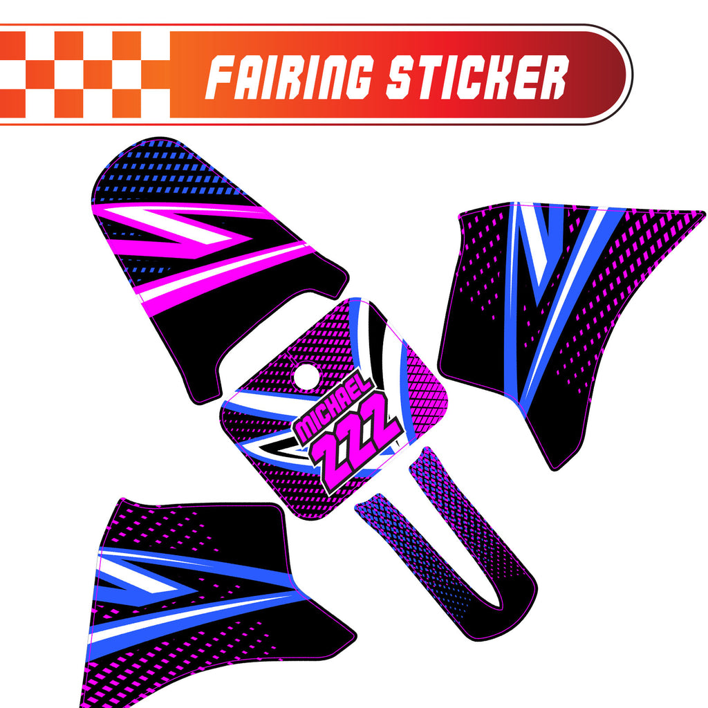 Graphic Kit Decals Fairing Sticker Custom Number For Razor MX350 MX400 ...