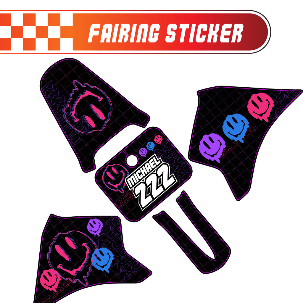 Graphic Kit Decals Fairing Sticker Custom Number For Razor MX350 MX400 ...
