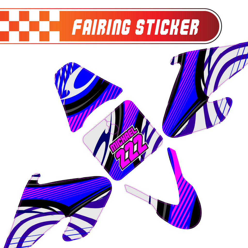 Graphic Kit Decals Fairing Sticker Custom Number For Razor MX500 MX650 ...