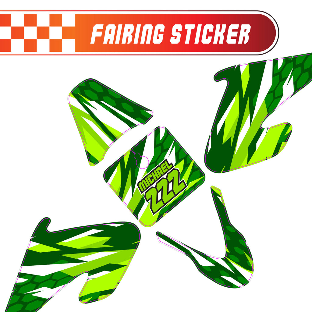 Graphic Kit Decals Fairing Sticker Custom Number For Razor MX500 MX650 ...