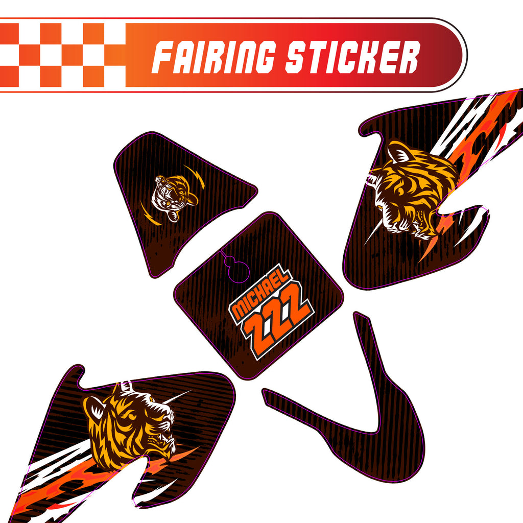 Graphic Kit Decals Fairing Sticker Custom Number For Razor MX500 MX650 ...