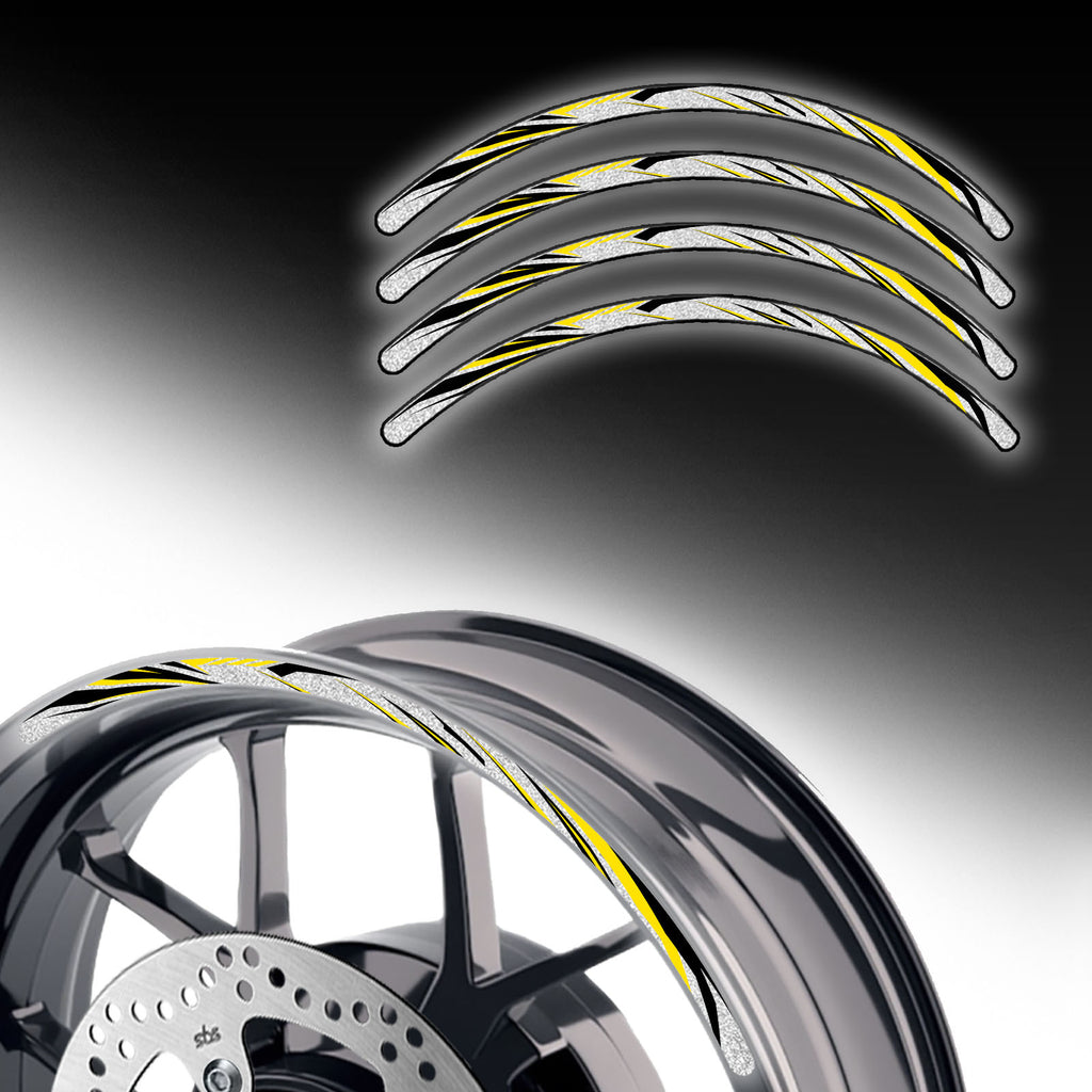 Retroreflective Stripes Rim Skin Sticker Set | MC Motoparts